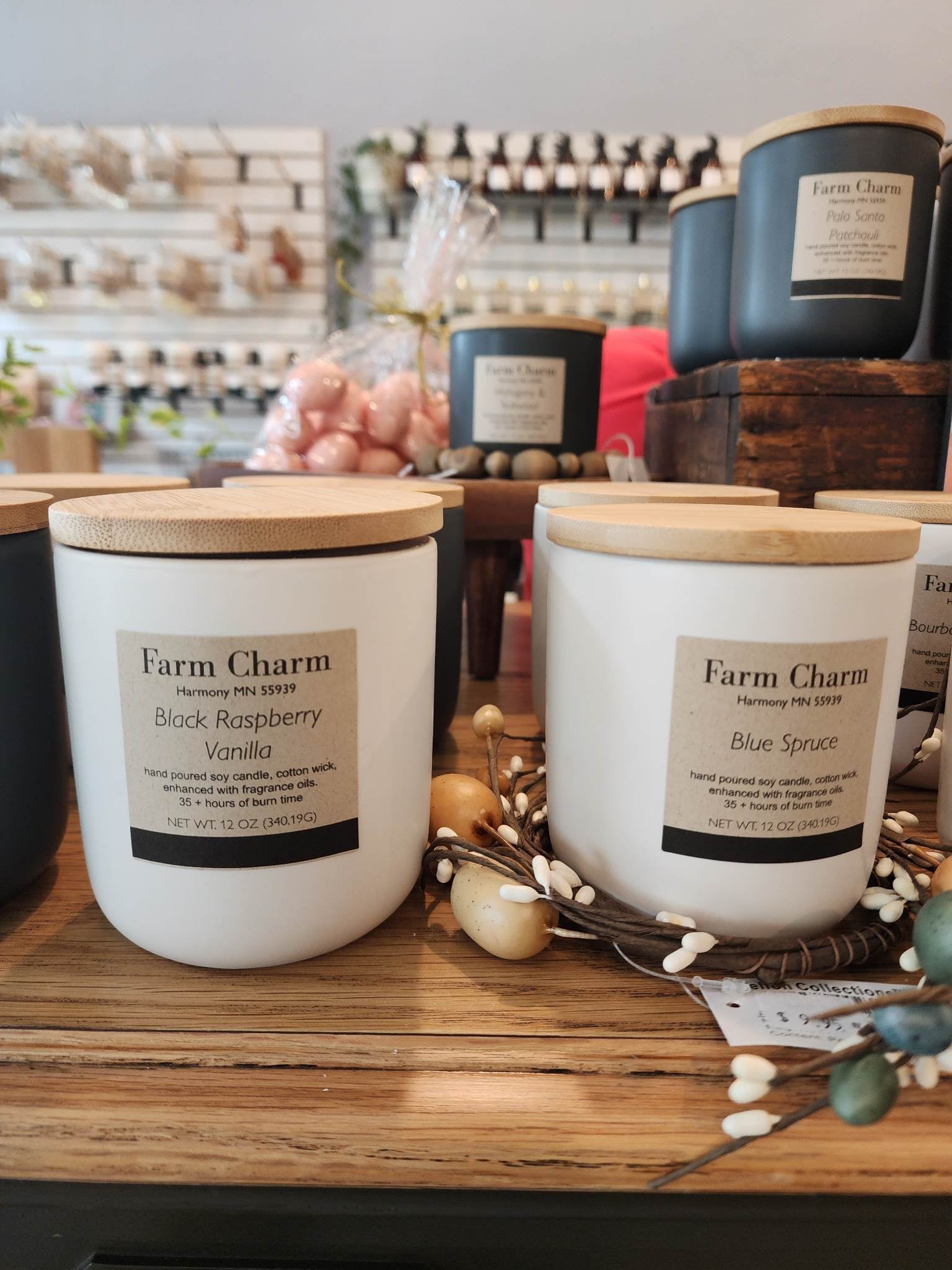 Clean burning soy candles. | Farm Charm